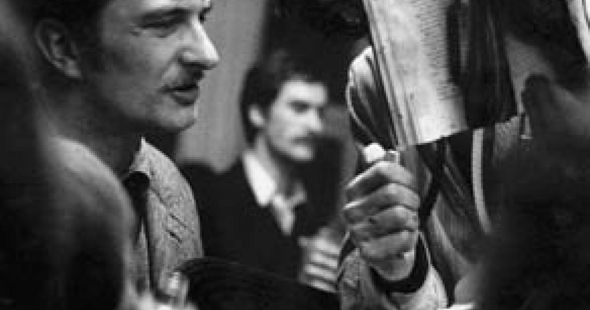 Dominik steiger Provo-Fest während der Frankfurter Buchmesse 1967